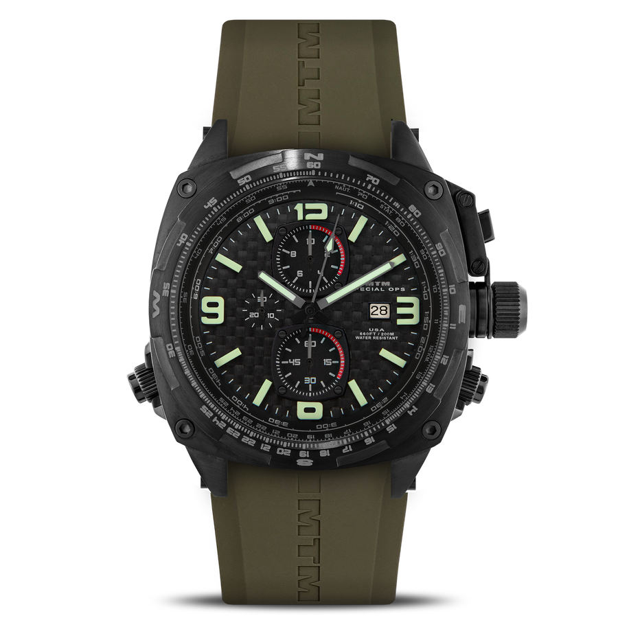 Black Carbon-Lumi Cobra | Special Ops Watches | MTM | WATCH