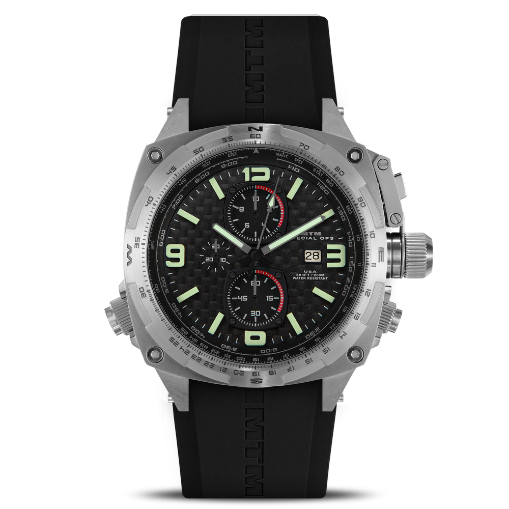 Silver Cobra 47 | Carbon Dial | Special Ops | MTM | WATCH | MTM WATCH